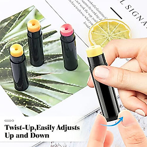 50 Pcs 5.5g Twist-up Lip Balm Tubes,Empty Plastic Lip Gloss Balm Containers Rotatable Deodorant Containers for DIY Homemade Lipsticks, Chapsticks and Homemade Solid Perfume,Black