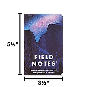 Field Notes: National Parks Series (Series A - Yosemite, Acadia, Zion) - Graph Paper Memo Book 3-Pack - 3.5 x 5.5 Inch