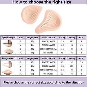 Sibrawom Cotton Mastectomy Breast Prosthesis Forms Spiral Light-weight for Breast Cancer Insert Pads Only One Piece
