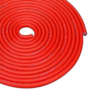 Conext Link 25 ft Red 4 Gauge Amplifier Power Ground Wire 25 Feet 4 GA AWG Amp Cable Roll （10846）