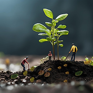 288 Pcs Static Grass Tuft Flower Cluster Vegetation Groups Self Adhesive Artificial Model Grass Tufts DIY Miniature Colorful Flower Cluster for Terrain Railway Scenery Table Landscape (Grass Style)