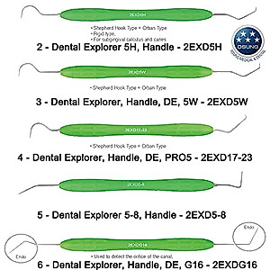 Dental Explorer Comfort Edition 5 Piece Set - C-1042