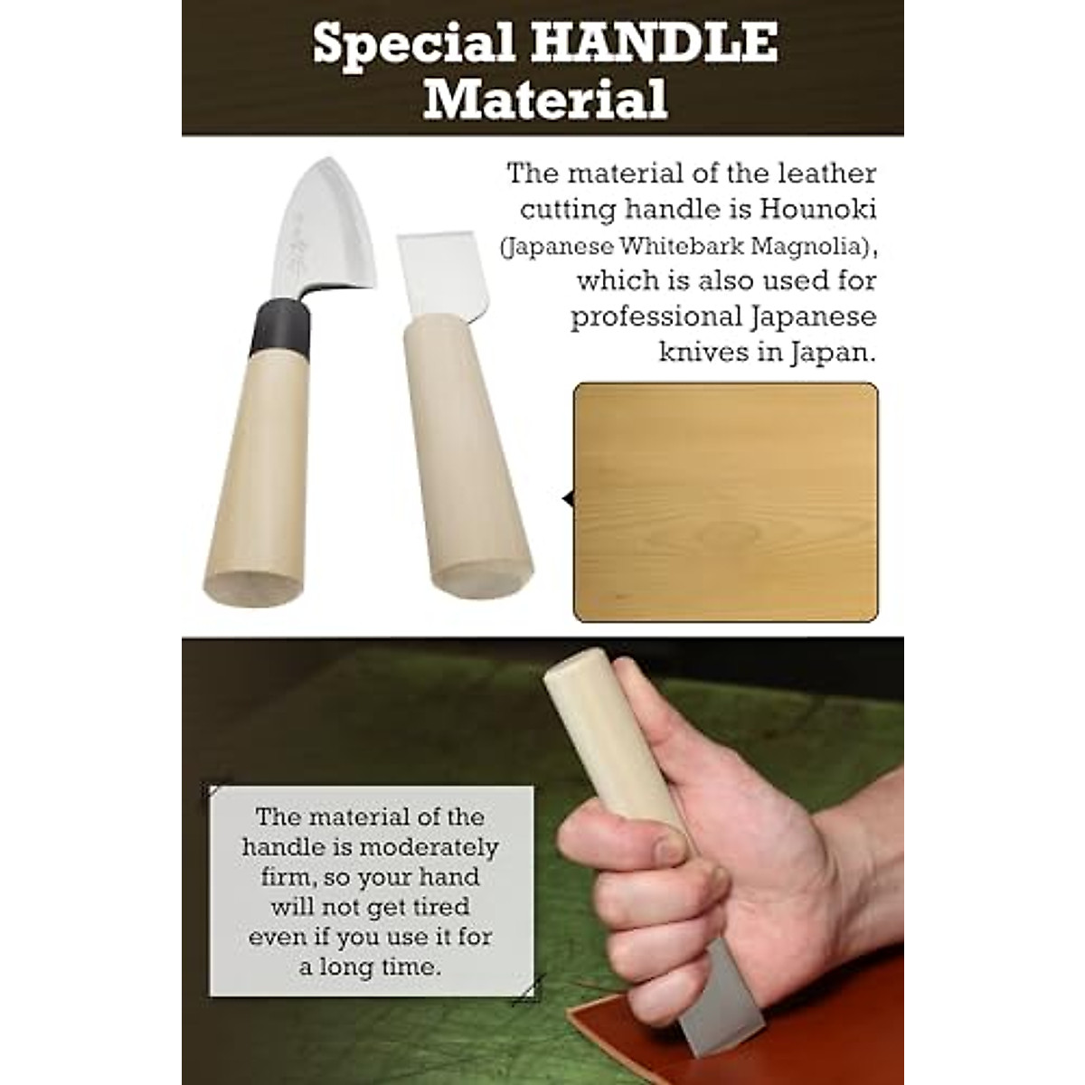 SHINTARO Authentic Leather Knife (35mm / 1.5 in)