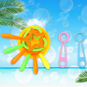 Big Bubble Wands Set Bubble Party Pack Bulk, Funny Bubble Toy Bubble Making Toys for Outdoor, Big Bubble Wands Bulk for All Age People Bubbles Party Favors Supplies