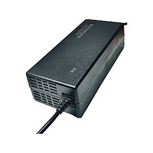 48V Battery Charger 54.6V 2A Power Supply Adapter for Lithium Li-ion Batteries - Ebike Charger With DC Plug and Cooling Fan