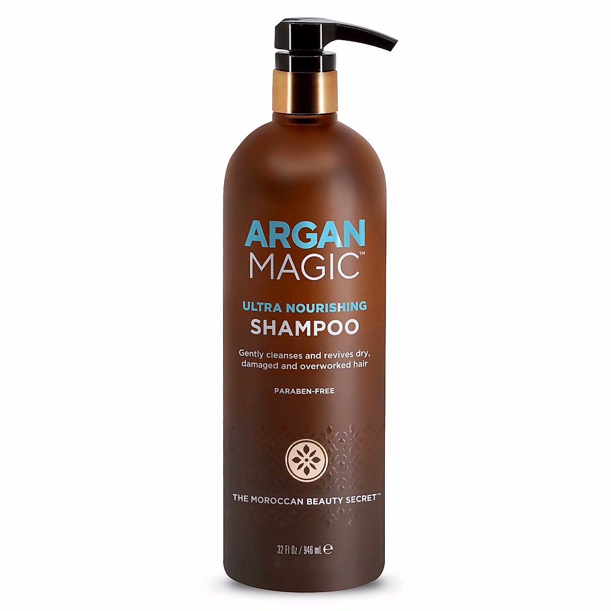Argan Magic Ultra Nourishing Shampoo - Argan Oil and Antioxidants to Nourish and Restore Damaged and Over-Processed Hair Types | Made in USA, Paraben Free, Cruelty Free (32 oz)
