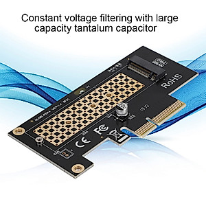 PCIe NVMe Adapter, M.2 NVMe (M Key) SSD to PCI-Express 3.0 GEN3 X4, Support M.2 NVMe 2230 2242 2260 2280 SSD, High Speed 40Gbps