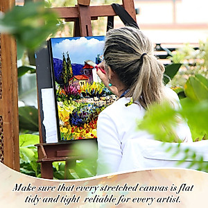 Thenshop 20 Pcs Black Canvas, Stretched Canvases for Painting, Blank Black Art Painting Supplies,8 oz Triple Primed 100% Cotton(8 x 10 Inch)