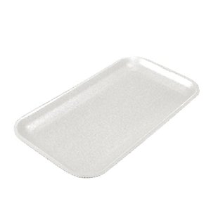CKF 17SW, 17S White Foam Meat Trays, Disposable Standard Supermarket Meat Poultry Frozen Food Trays, 1000-Piece Bundle