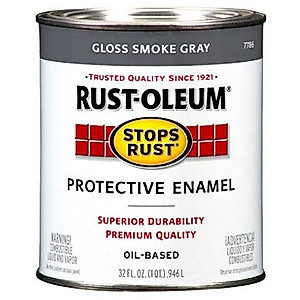 Rustoleum Stops Rust 7786-502 1 Quart Smoke Gray Protective Enamel Oil Base Paint2
