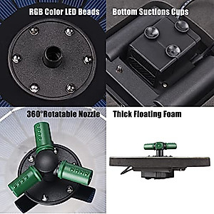 Kavolet Solar Fountain Pump with 360 Degrees Rotatable Nozzle, 4W RGB LED Solar Water Fountain, Battery Free Standing & uto-Shut Off, Water Pump for Bird Bath Garden Small Pond Outdoors