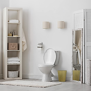 Blue Donuts Wastebasket for Bedroom, Bathroom, Trash Can 6 Liters, Stainless Stel (Gold)