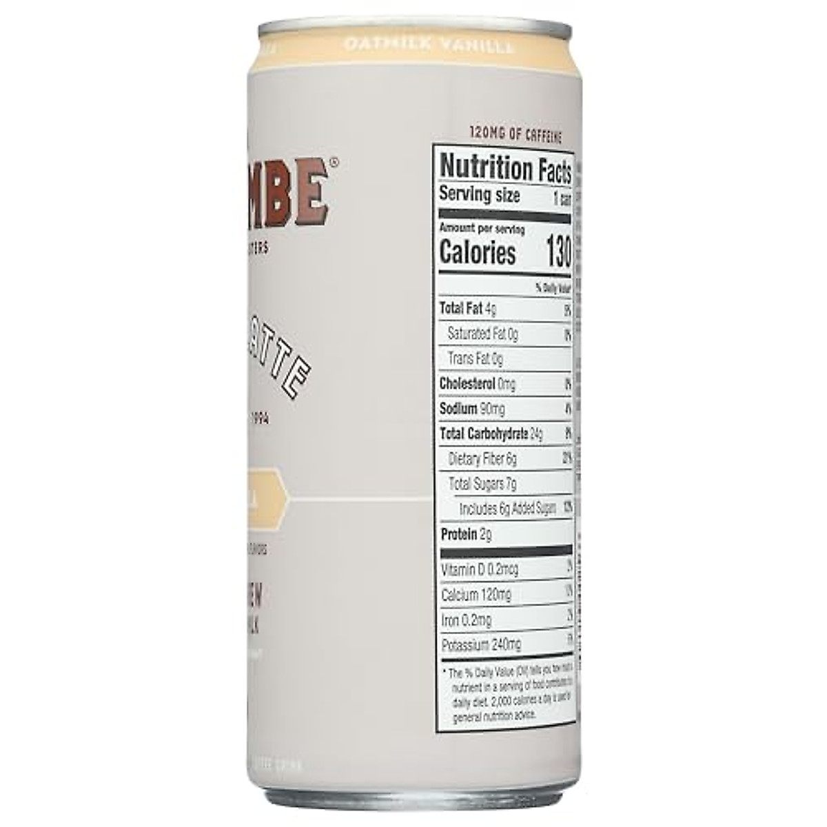 La Colombe Oatmilk Draft Latte, Plant-Based, Dairy-Free, Grab And Go Coffee, Vanilla, 9 Fl.Oz