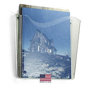 Officemate® OIC® Unbreakable Vertical Wall File, 10"H x 10"W x 3"D, Clear