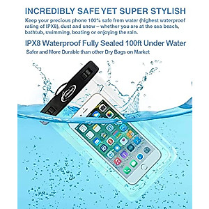 Large Universal Waterproof Case, AiRunTech Waterproof Phone Pouch Compatible with iPhone 14 Pro Max/13/12/11/XR/X/SE//8/7, Galaxy S22/S21, Note 20 Pixel/OnePlus Underwater Phone Protector Vacation