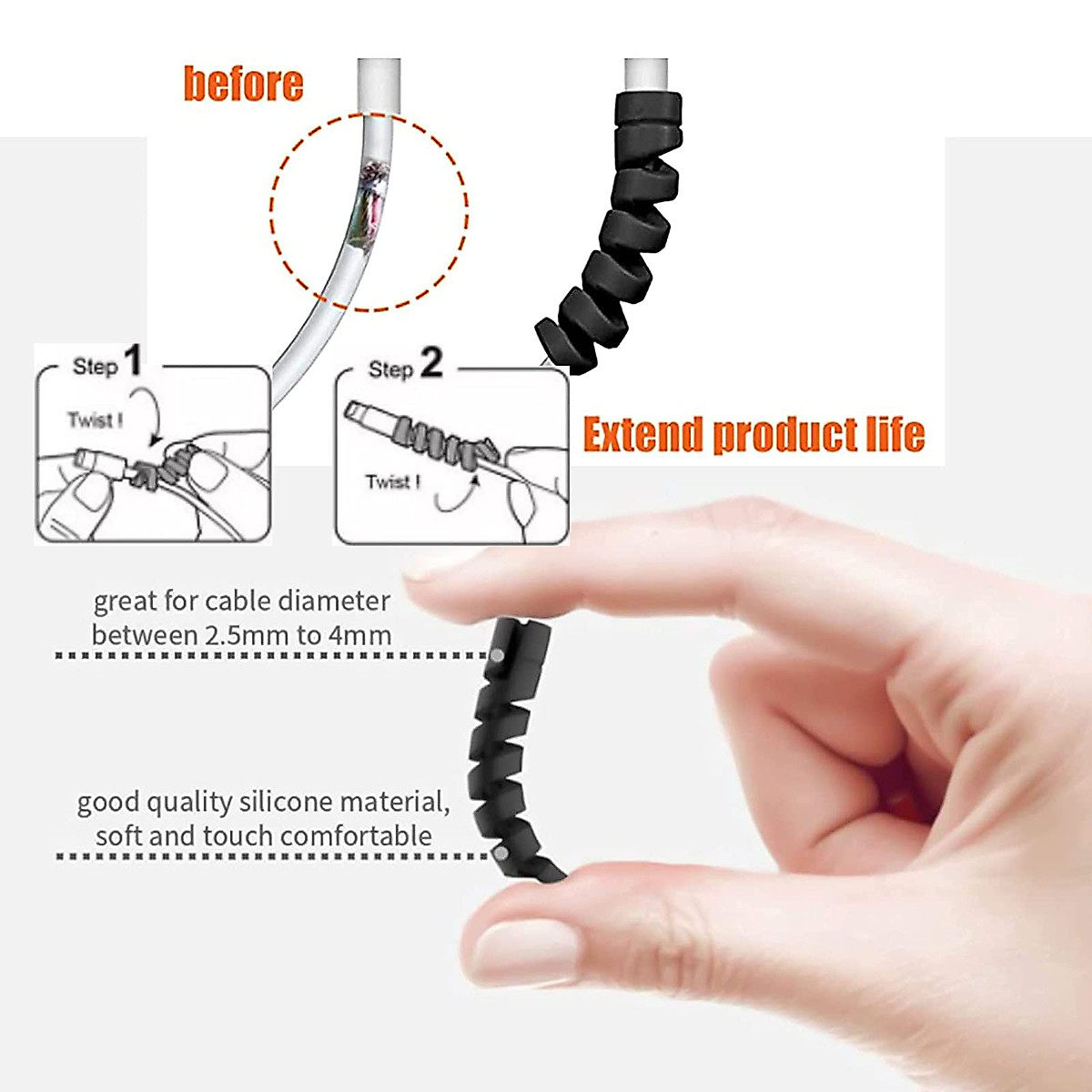 Mirco USB Charger Charging Cable Cord Compatible for TOZO T8 T6 T5 Earbuds,Logitech G635 G935 G633 G930 G933 H600 H800 G633S G933S G533 G430 Pro Gaming Headsets, Logitech Harmony Remote Control [5ft]