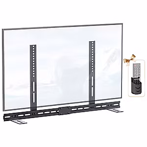 Sound Bar Mounts Under TV for Samsung, Vizio, Bose, LG and More Soundbar TV Mount with Remote Holder - Height Adjustable Soundbar Mounting Bracket Under TVs Hold Up to 35 Lbs