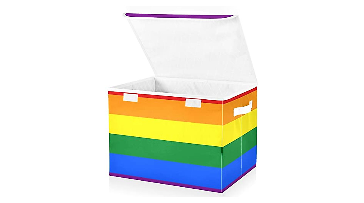 Krafig Rainbow Flag Storage Box - Organize with Style