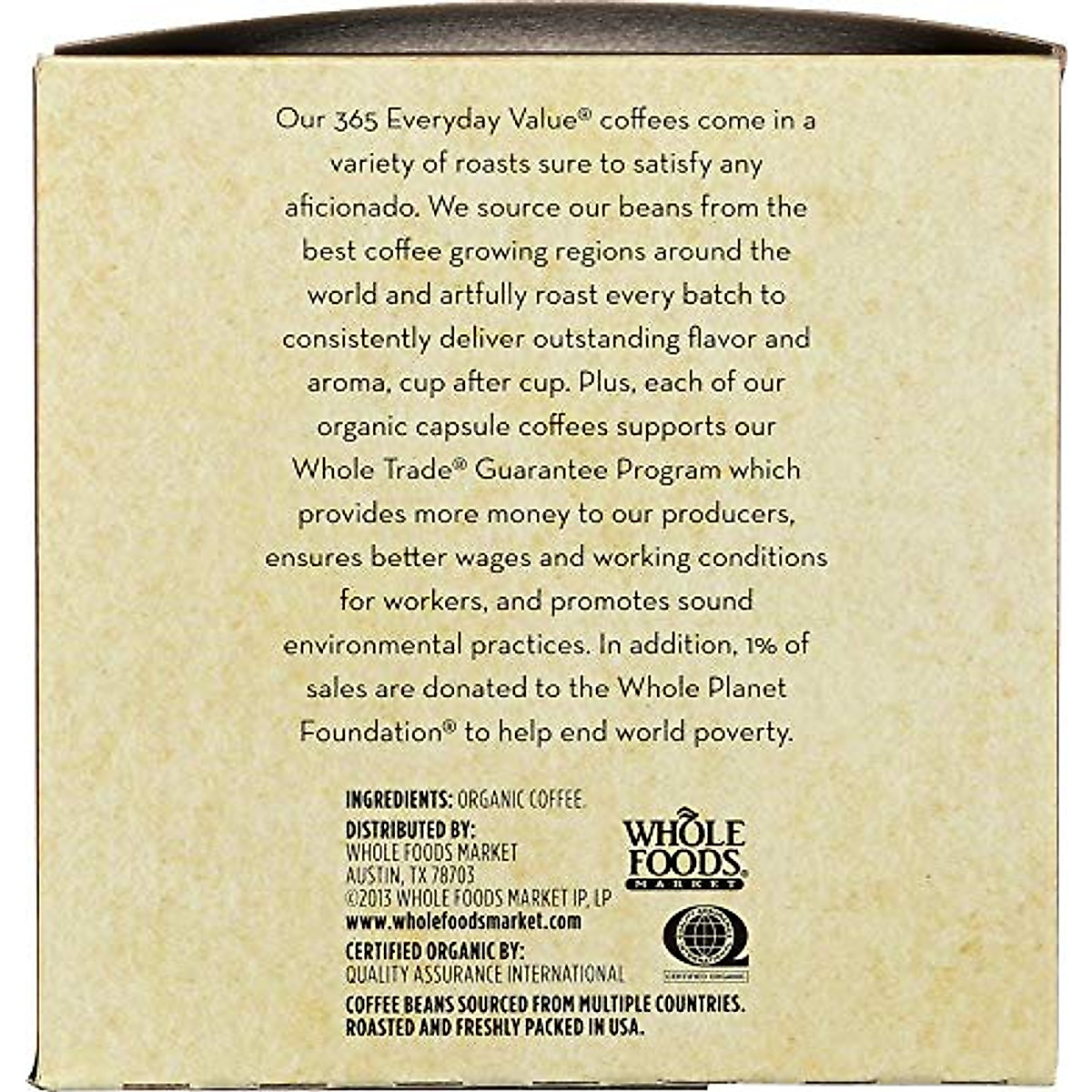 365 by Whole Foods Market, Coffee La Bailarina Spanish Roast Pods Organic 12 Count, 4.6 Ounce