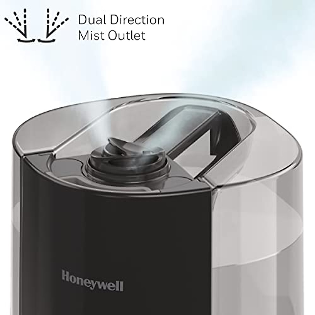 Honeywell Dual Comfort Cool + Warm Mist humidifier. Humidifier for Bedroom, Office, Living Room and Home. Provides Temporary Relief from Dry air discomforts - Black, HWC775B