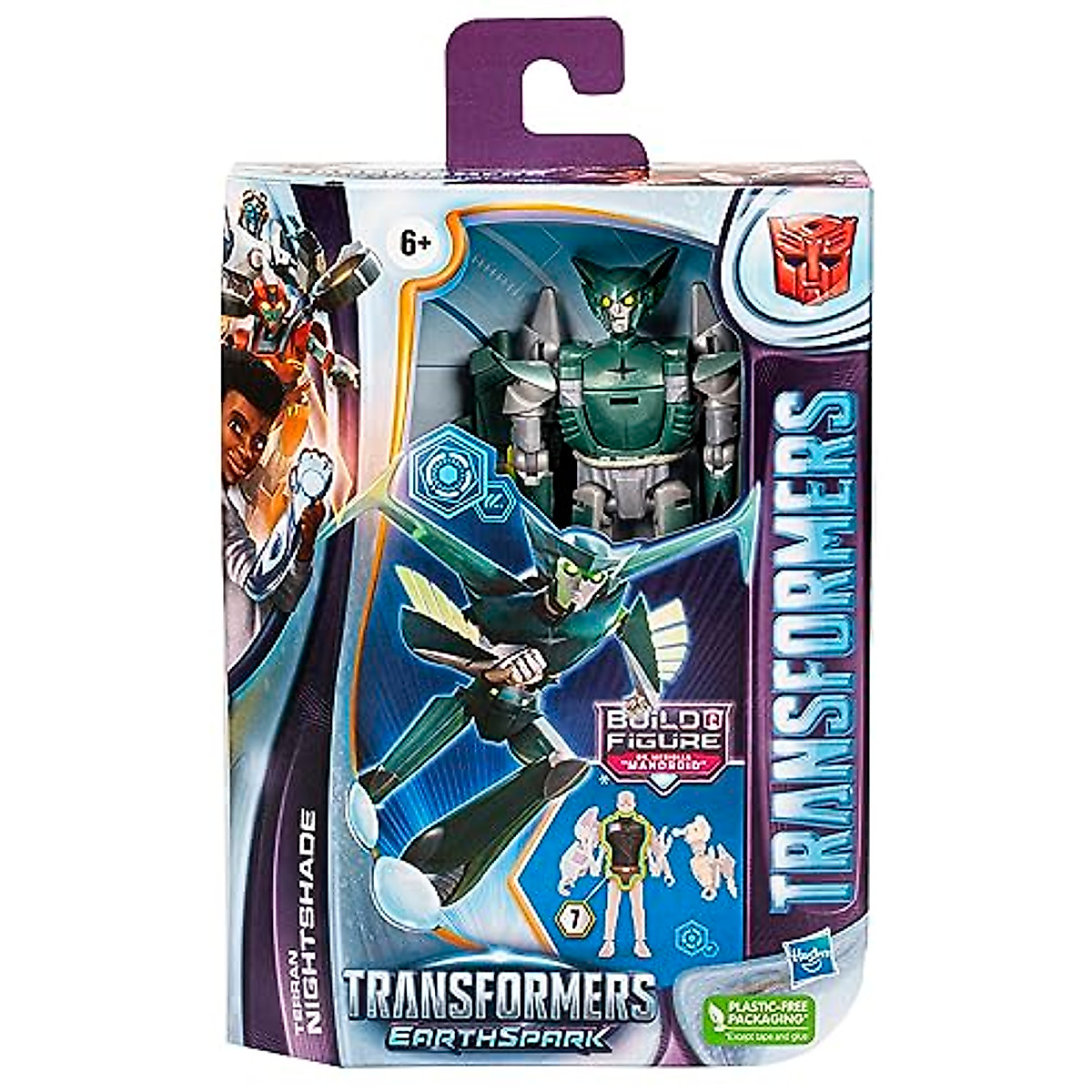 Transformers Toys EarthSpark Deluxe Class Terran Nightshade Action Figure, 5-Inch, Robot Toys for Kids Ages 6 and Up