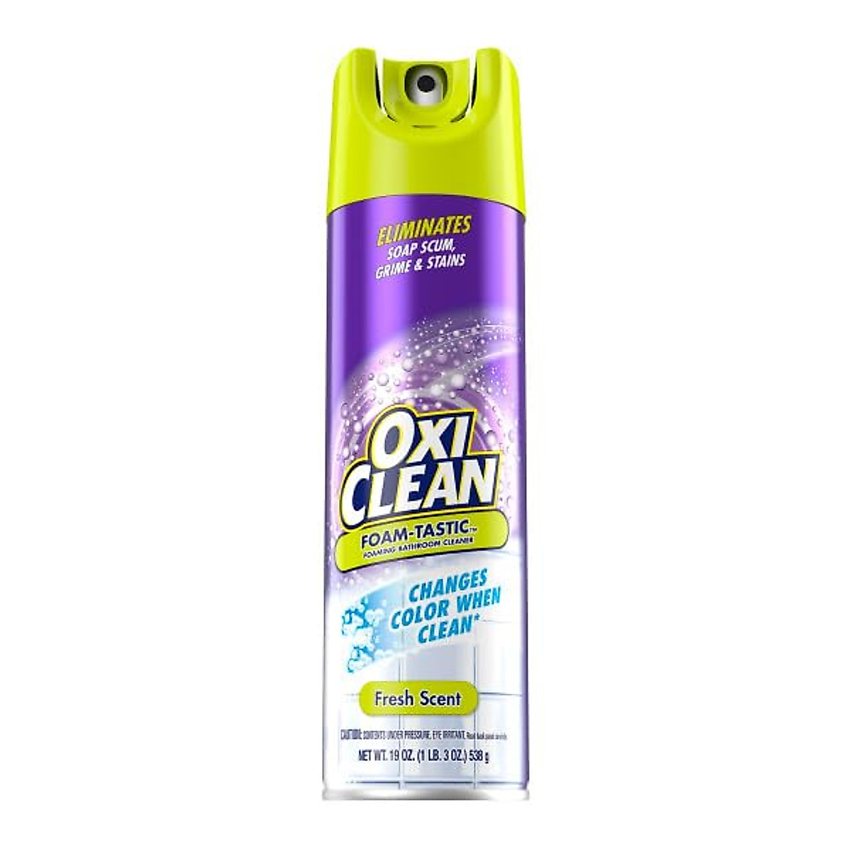 OxiClean Foam-Tastic Foaming Bathroom Cleaner, Fresh Scent, 19 oz (4 Pack)