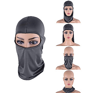 Tatuo 6 Pcs Ski Mask Full Face Cover Balaclava Summer Neck Gaiter Scarf UV Protection for Men Outdoor Cycling Running Hood(Retro Color)