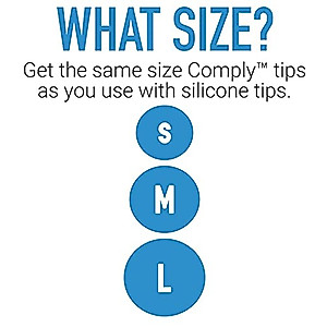 Comply Isolation Noise Cancelling Memory Foam Earphone Tips for Sennheiser HD1 Momentum MIE2, IE 800 S, CX 3.00, 5.00 and 7.00BT, Premium Replacement Earbud Tips, Comfortable Secure Fit(Medium,3 Pair)