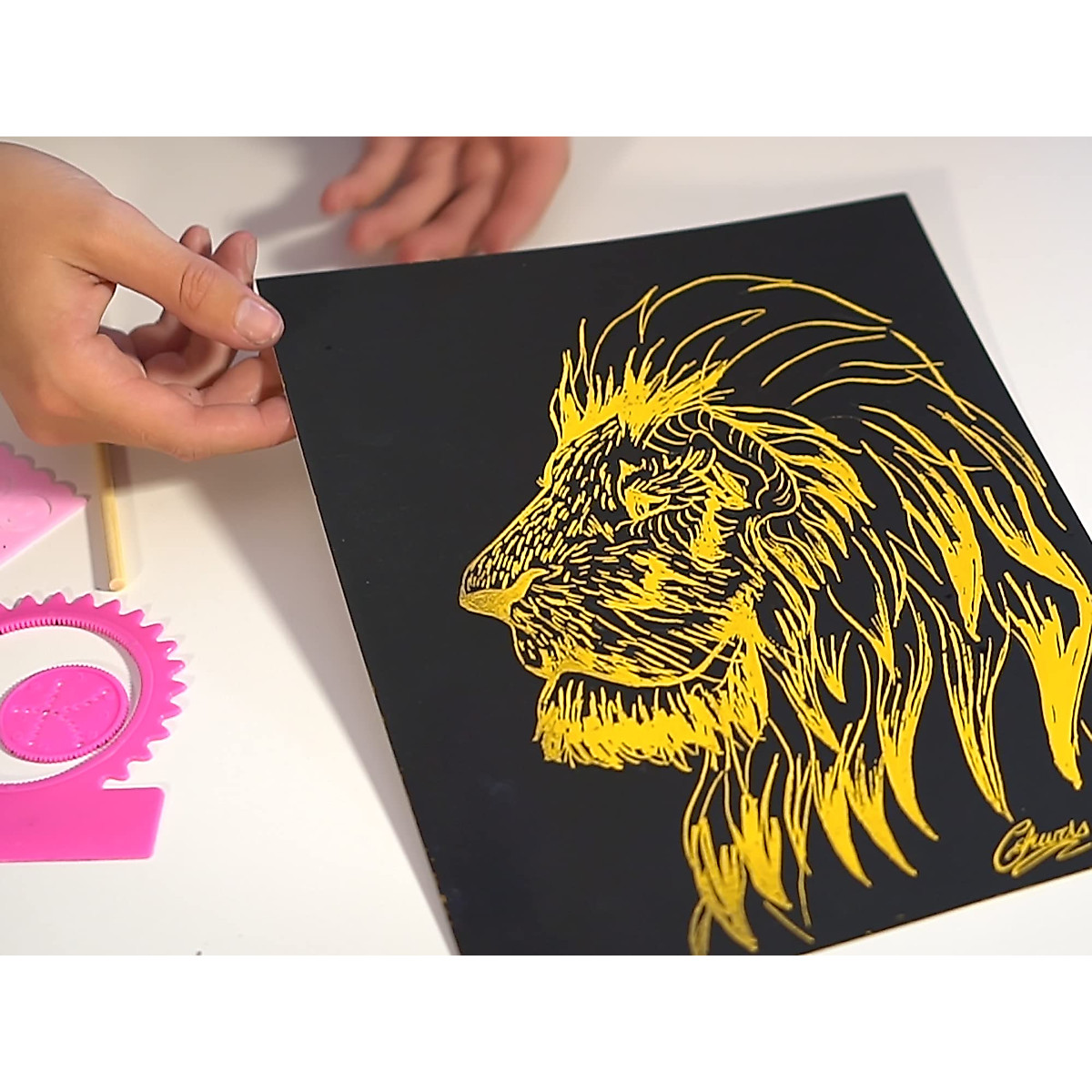 Marvin's Magic - Super Bright Scratch Art - x48 Premium Magic Scratch Boards - Scratch Art Kit with Black Scratch Paper & Rainbow Scratch Paper - Scratch Art for Kids