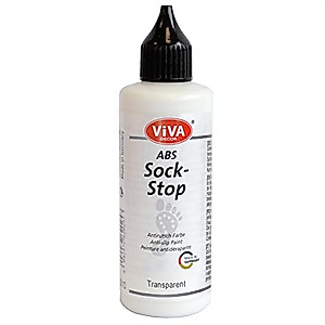 Viva Decor Sock Stop Non Slip Transparent Liquid 2,77 fl oz,ABS Anti Skid Fabric - Liquid Anti-Slip for Socks - Made in Germany