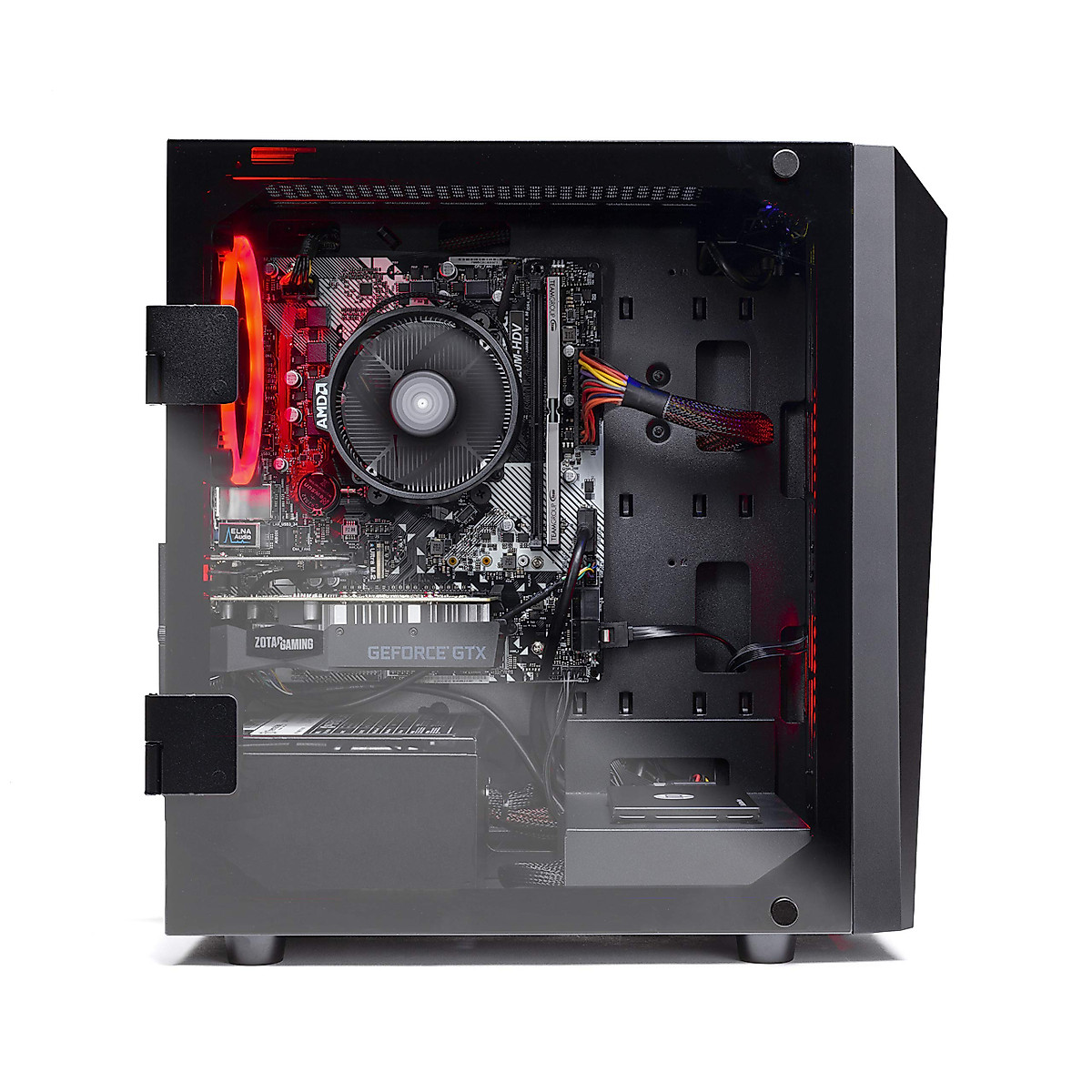 SkyTech Blaze II Gaming Computer PC Desktop – Ryzen 5 2600 6-Core 3.4 GHz, NVIDIA GeForce GTX 1660 Super 6G, 500G SSD, 16GB DDR4 3000MHz, RGB, AC WiFi, Windows 10 Home 64-bit