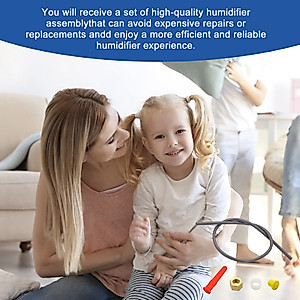 MIYOLO 4335 Feed Tube Assembly for Aprilaire Humidifier 600, 600A and 600M, 500, 500A, 500M, 400, 400A, 400M Compression Sleeve and Nut (4335), in-Line Strainer (4004), Yellow Orifice (4231)