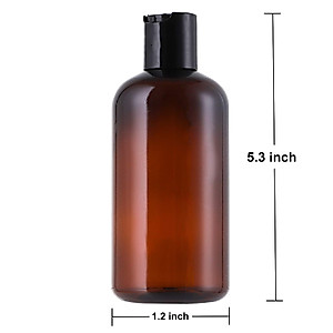 Bekith 16 Pack 8oz Plastic Squeeze Bottles with Disc Cap, Travel Containers For Shampoo, Lotions, Liquid Body Soap, Creams