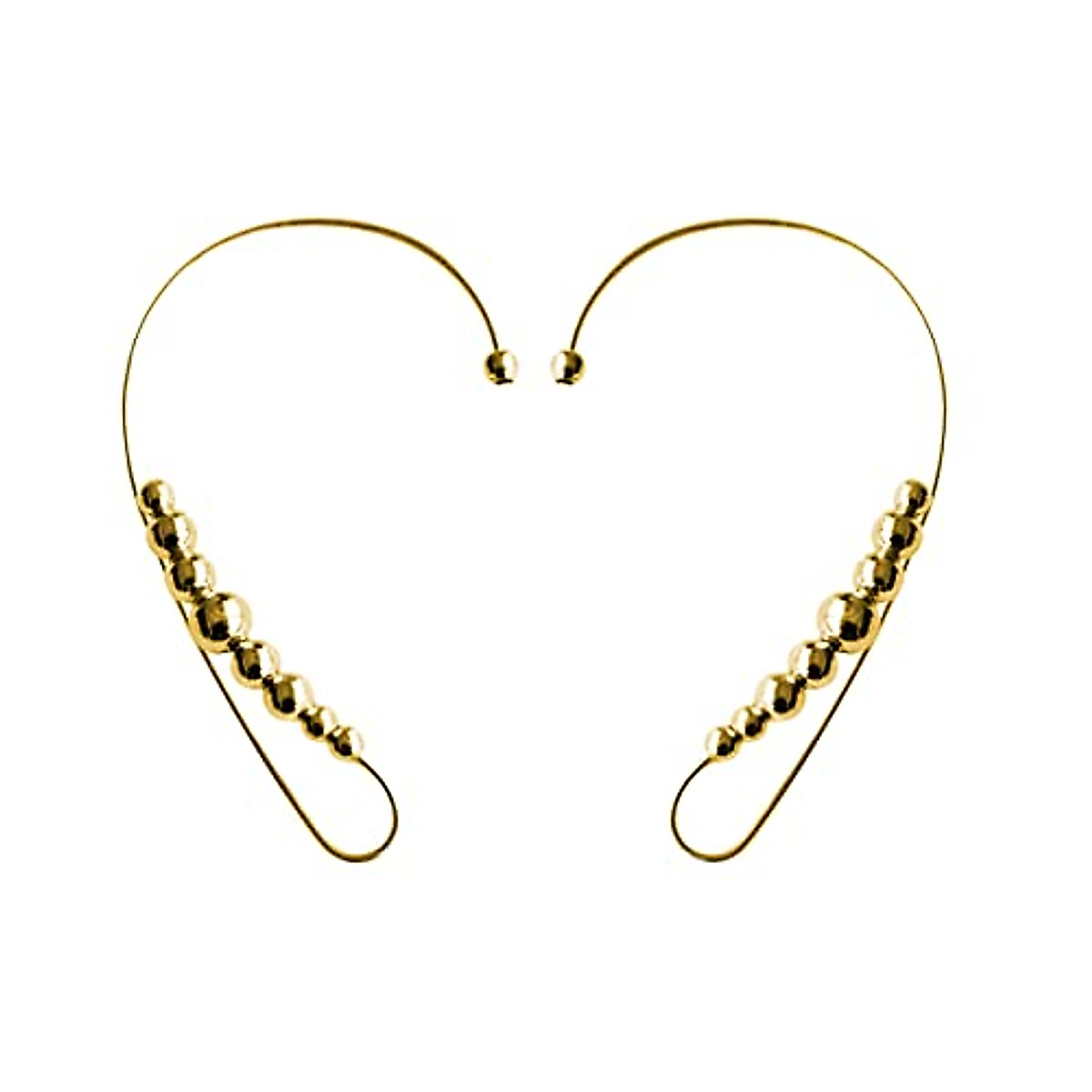 SLUYNZ 925 Sterling Silver Cuff Earrings Wrap for Women Crawler Earrings No Piercing Clip Arround Ear (Yellow-Pair)