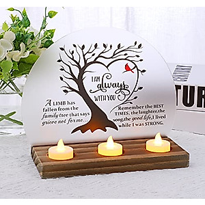LESEN Sympathy Gifts for Loss of Mom Father Mother Loved One, in Memory of Loved One Gifts,Memorial Thoughtful Remembrance Gift,Acrylic Sign with LED Candle