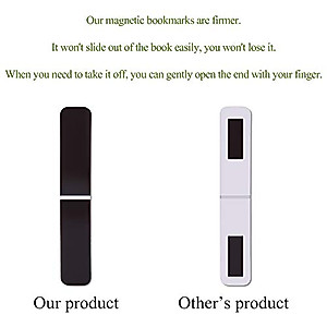 10 Pieces Magnetic Bookmarks Magnet Page Markers Assorted Book Markers Set for Students Reading (Flower Syle, 2.3 x 0.8 Inch)