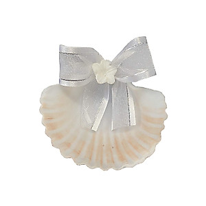 SWEA Pea & Lilli White Virgin Mary Baptism Candle Set Kit for Christenings with Shell and Favors