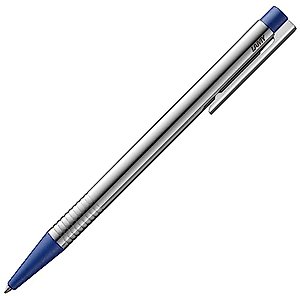 LAMY L205BL Ballpoint Pen, Oil-based, Logo, Stainless Steel, Blue