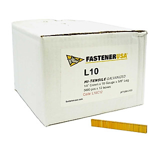 5/8" Leg x 1/4" Crown 18GA GALV L10 Staples 60,000ct | L10C12