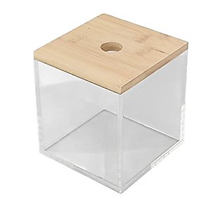 KOSDFOGE Coffee Bar Organizer, with Lid Coffee Capsule Holder, Clear Acrylic Dispenser,Tea Bag Organizer Sugar Storage Holder Coffee Bar Accessories
