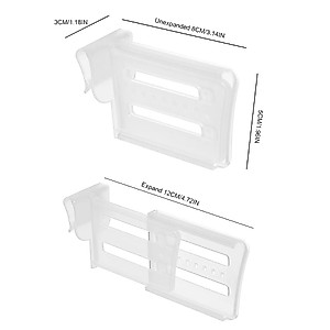Wsrcxx Adjustable Snap-in Fridge Space Allocator Refrigerator Splitter Refrigerator Dividers Refrigerator Side Door Separator Fridge Space Allocators for Home Kitchen Supplies