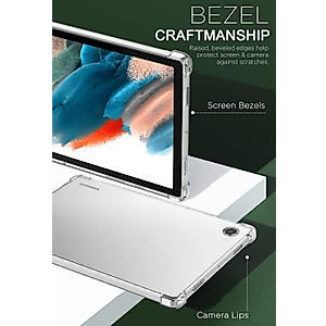 MoKo Case Fits Samsung Galaxy Tab A8 10.5 Inch 2022 (SM-X200/SM-X205/SM-X207), Ultra Clear Soft Flexible Transparent TPU Skin Bumper Back Cover Shell, Clear