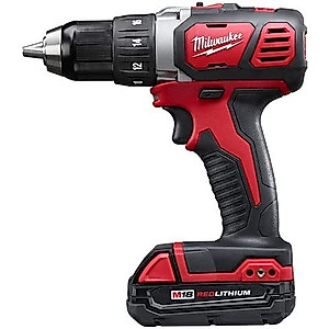 Milwaukee M18 18V Lithium-Ion 1/2 Inch Cordless Drill Driver Compact Kit 2606-21CT