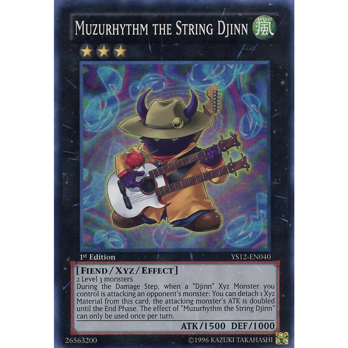 Yu-Gi-Oh! - Muzurhythm The String Djinn (YS12-EN040) - Starter Deck: XYZ Symphony - 1st Edition - Super Rare