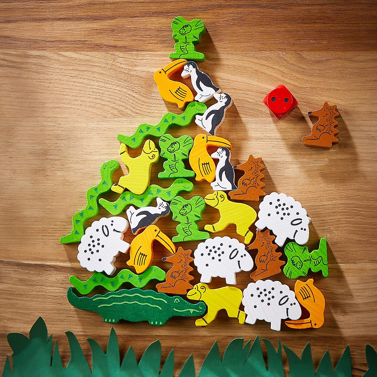 HABA Animal Upon Animal - Classic Wooden Stacking Game Fun for The Whole Family (Made in Germany)