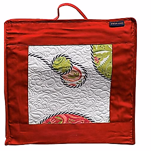Yazzii Quilt Block Showcase Bag - Portable Storage Bag Organizer - Multipurpose Storage Organizer for Sewing Projects, Fabric Pieces, Quilt Blocks, Appliques, Stitcheries & More.-Red