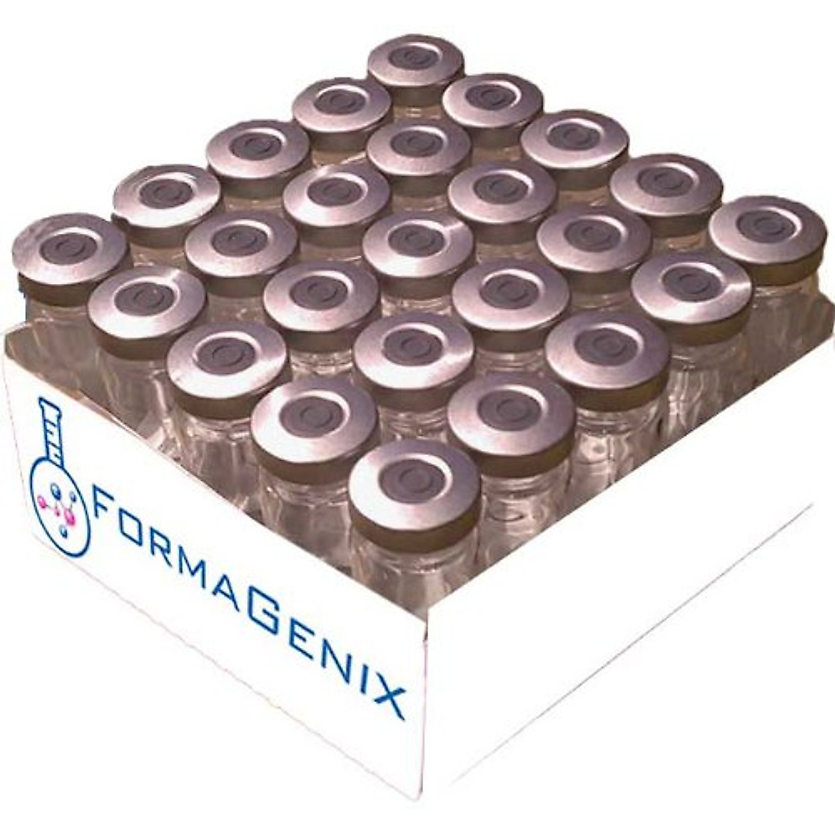 10mL Sterile and Sealed Clear Glass Vial - 25 Pack (Silver)