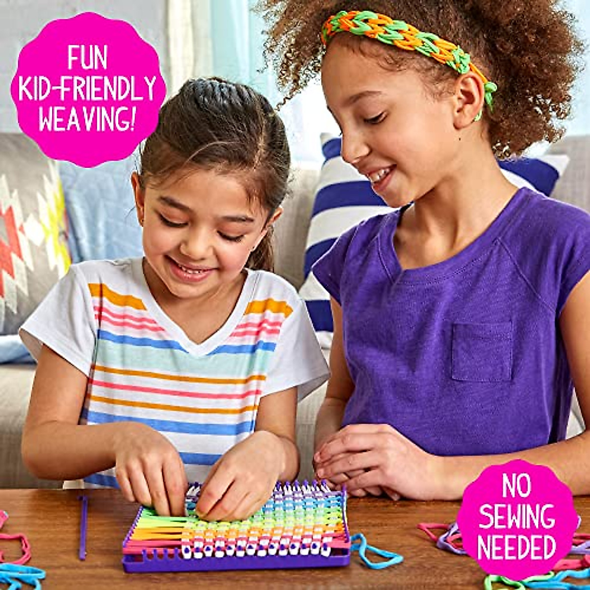 Made By Me Ultimate Weaving Loom by Horizon Group Usa, Includes Over 380 Craft Loops & 1 Weaving Loom (Amazon Exclusive), Multicolor