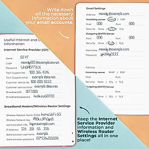 Clever Fox Password Book with alphabetical tabs. Internet Address Organizer Logbook. Small Pocket Password Keeper for Website Logins (Rose Gold)