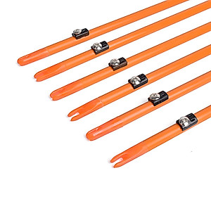 Bowfishing Arrows 34inch Solid Fiberglass Shaft with Broadhead for Compound Bow Recurve Bow Fishing Arrow Archery Hunting (Pack of 6)